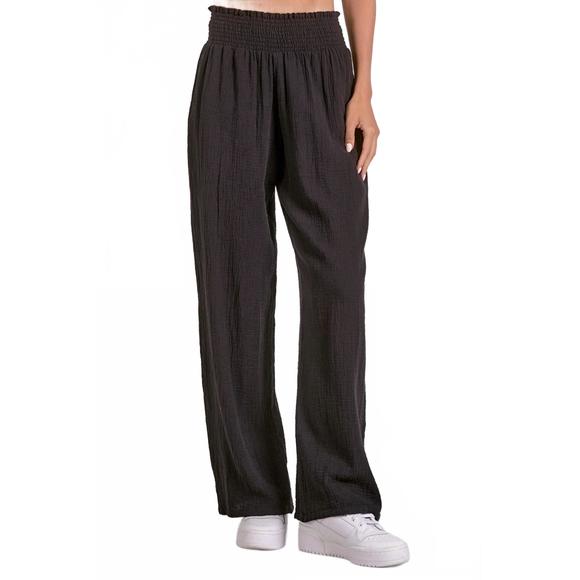 Elan | Pants & Jumpsuits | New Elan Beachy Wide Leg Pant In Black ...
